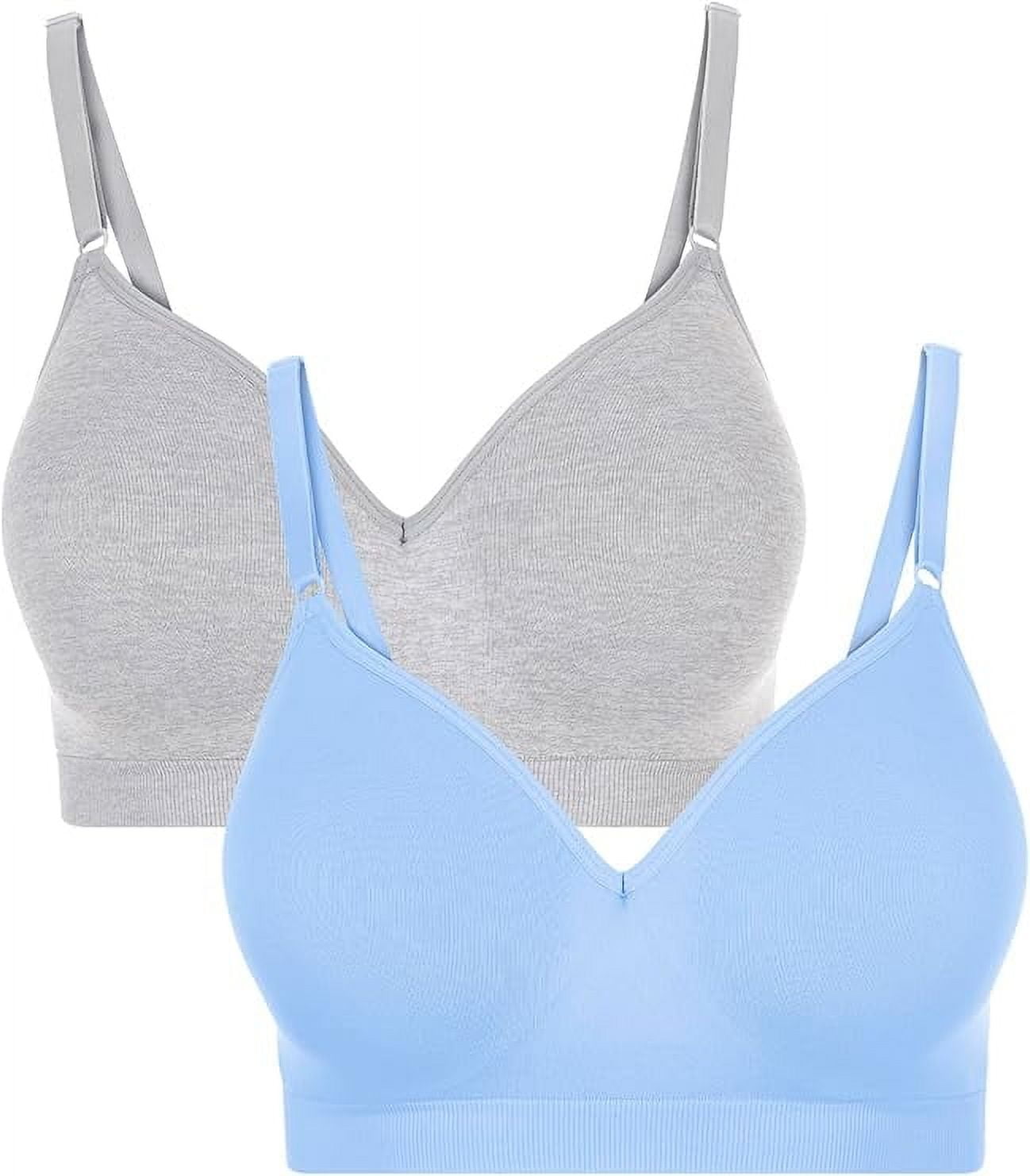 Fruit of the Loom Women's Seamless Wire Free Push-up Bra, Deja Blue ...
