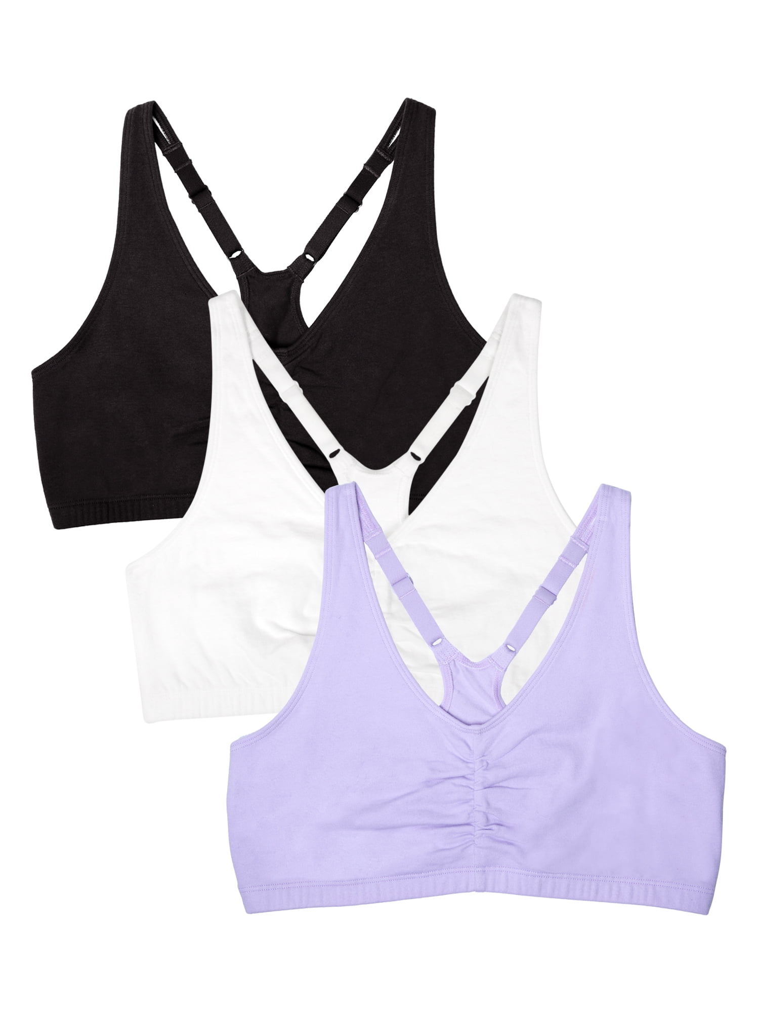 Fruit of the Loom Women's Shirred Front Racerback Sports Bra, Style ...