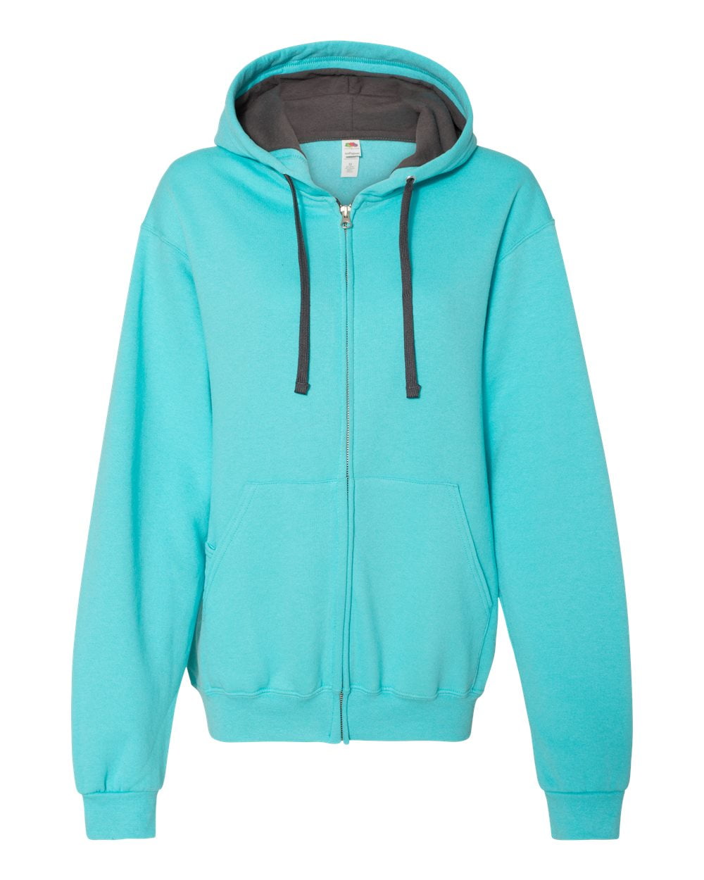 Fruit of the Loom Women's Sofspun® Full-Zip Hooded Sweatshirt LSF73R Scuba Blue XL - Walmart.com