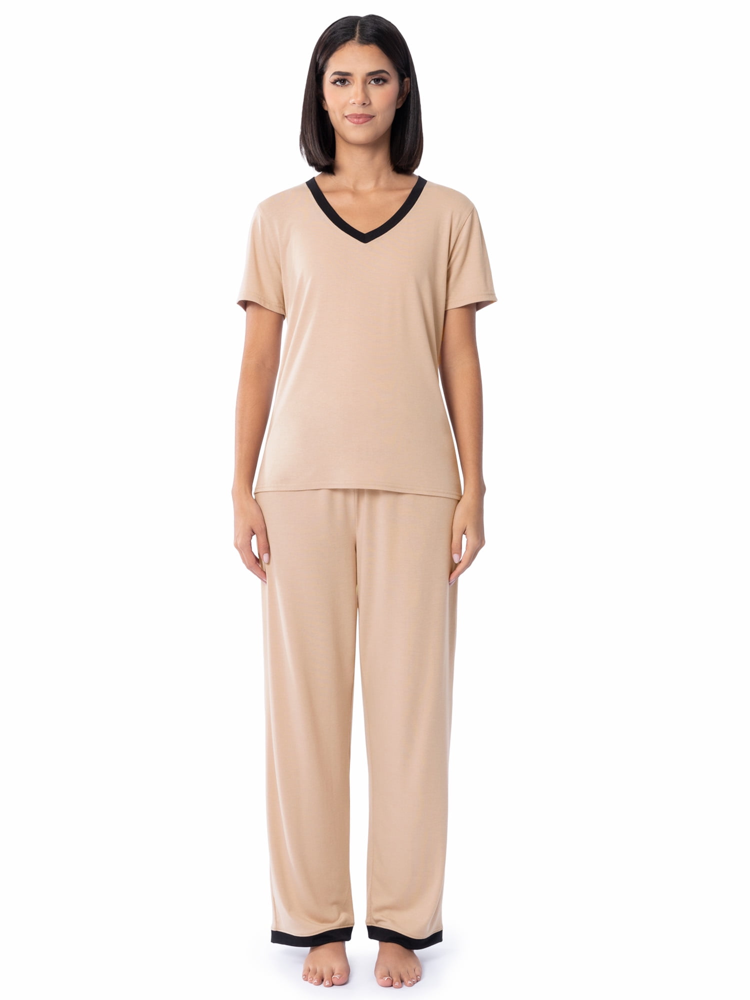 Fruit of the Loom Women's Soft & Breathable V-Neck Short Sleeve Top ...