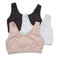 Fruit of the Loom Women's Tank Style Cotton Sports Bra, 3-Pack ...