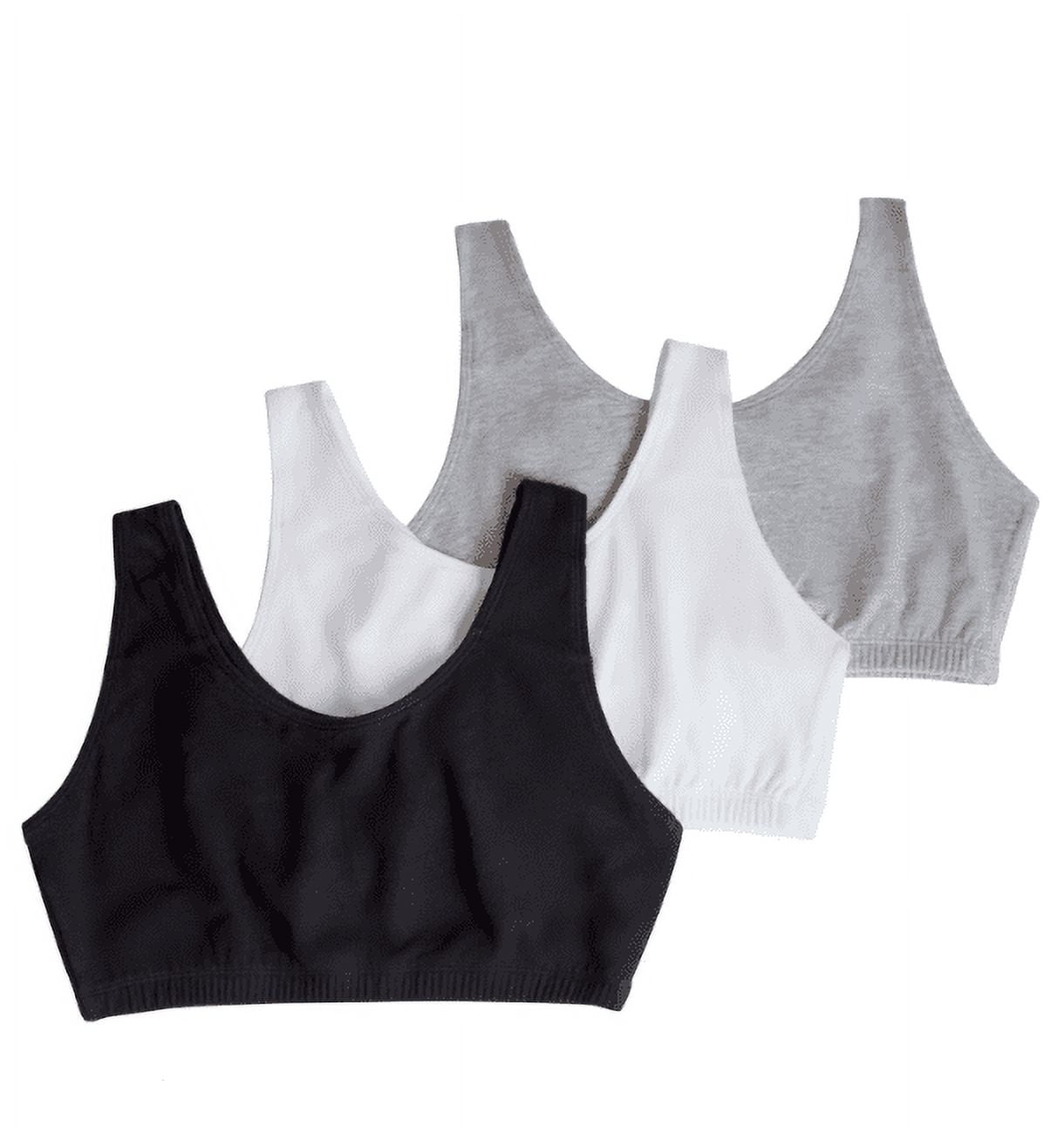 Fruit of the Loom Women's Tank Style Cotton Sports Bra, 3-Pack, Style ...