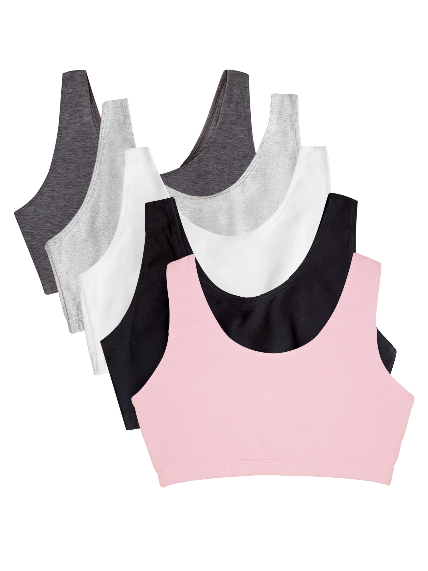 Fruit of the Loom Women's Tank Style Cotton Sports Bra, 5-Pack, Style ...
