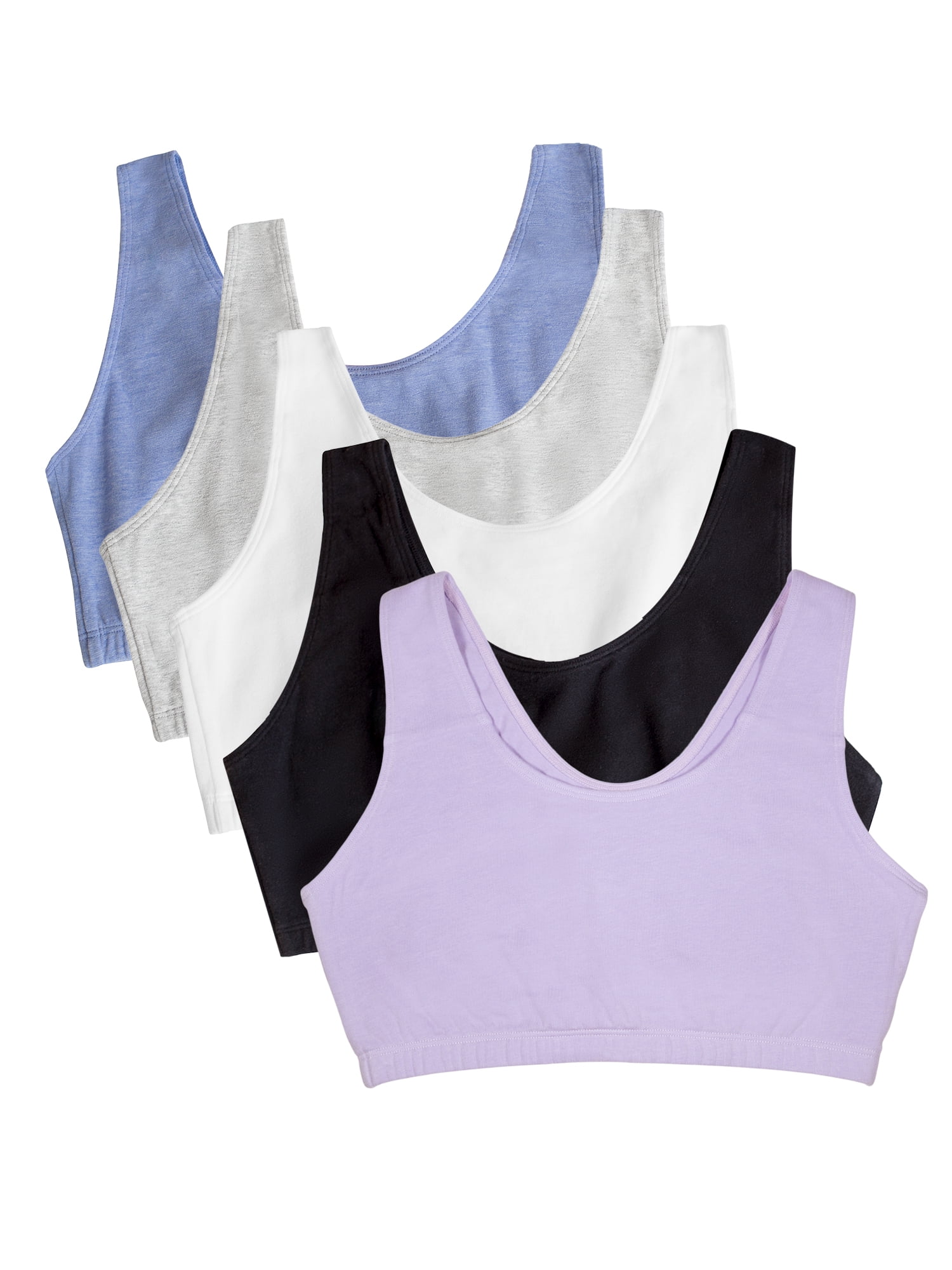 Fruit of the Loom Women's Tank Style Cotton Sports Bra, 5-Pack, Style ...