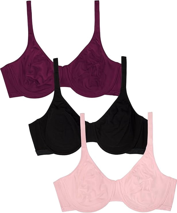 Fruit of the Loom Women's Unlined Underwire Bra - Cotton & Spandex ...