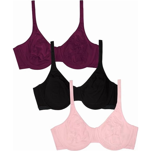 Fruit of the Loom Women's Unlined Underwire Bra - Cotton & Spandex ...