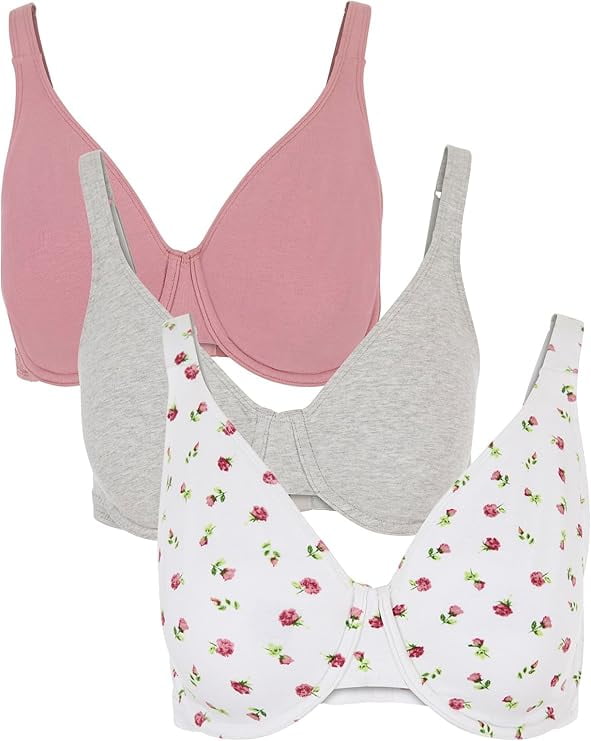 Fruit of the Loom Women's Unlined Underwire Bra - Cotton & Spandex ...