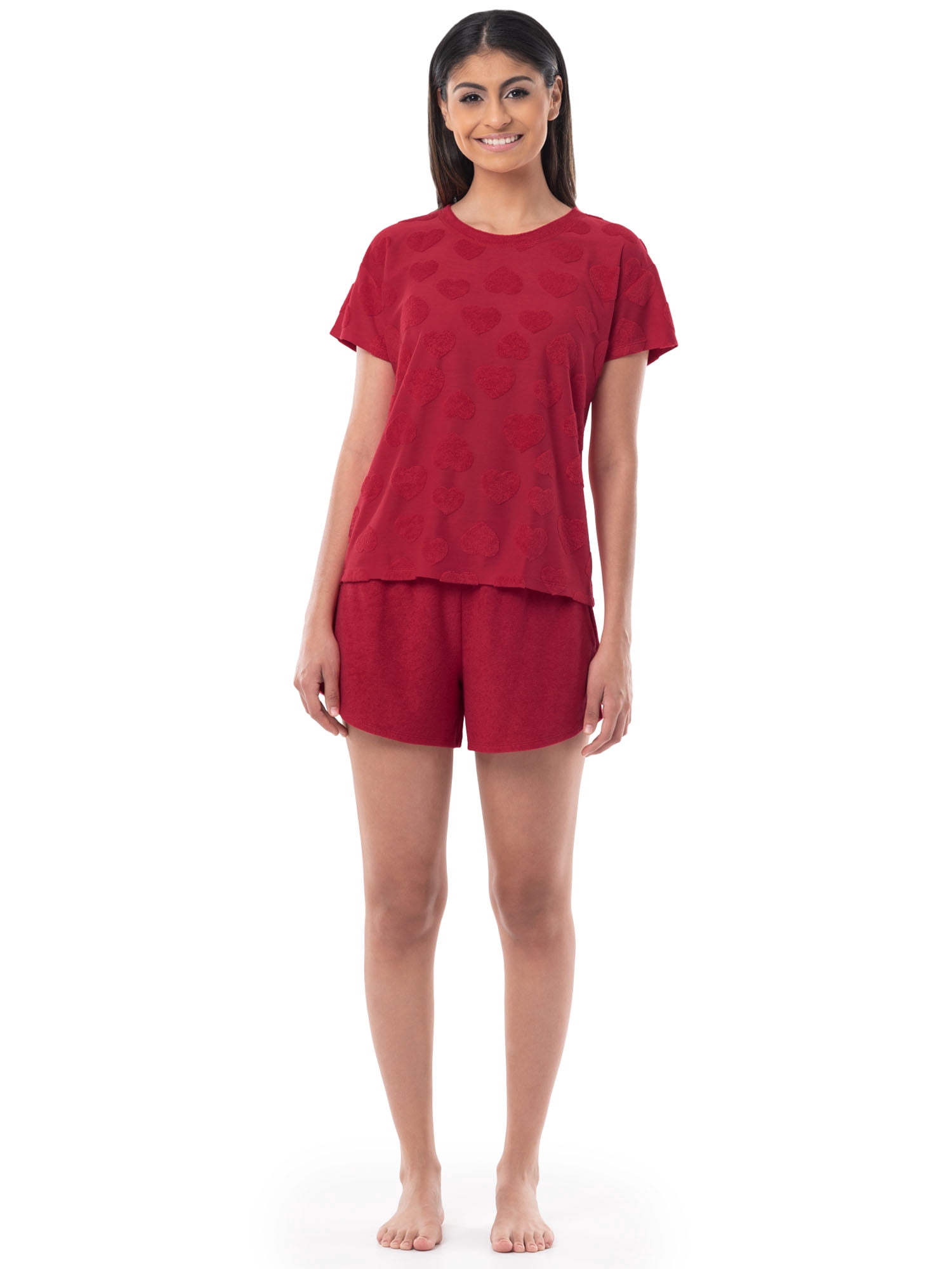 Fruit of the Loom Women's Valentine's Day Short Sleeve Terry Cloth ...