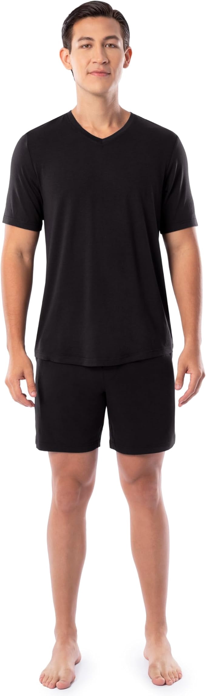 Fruit of the Loom mens 360 Stretch Short Sleeve V-neck Top and Short ...