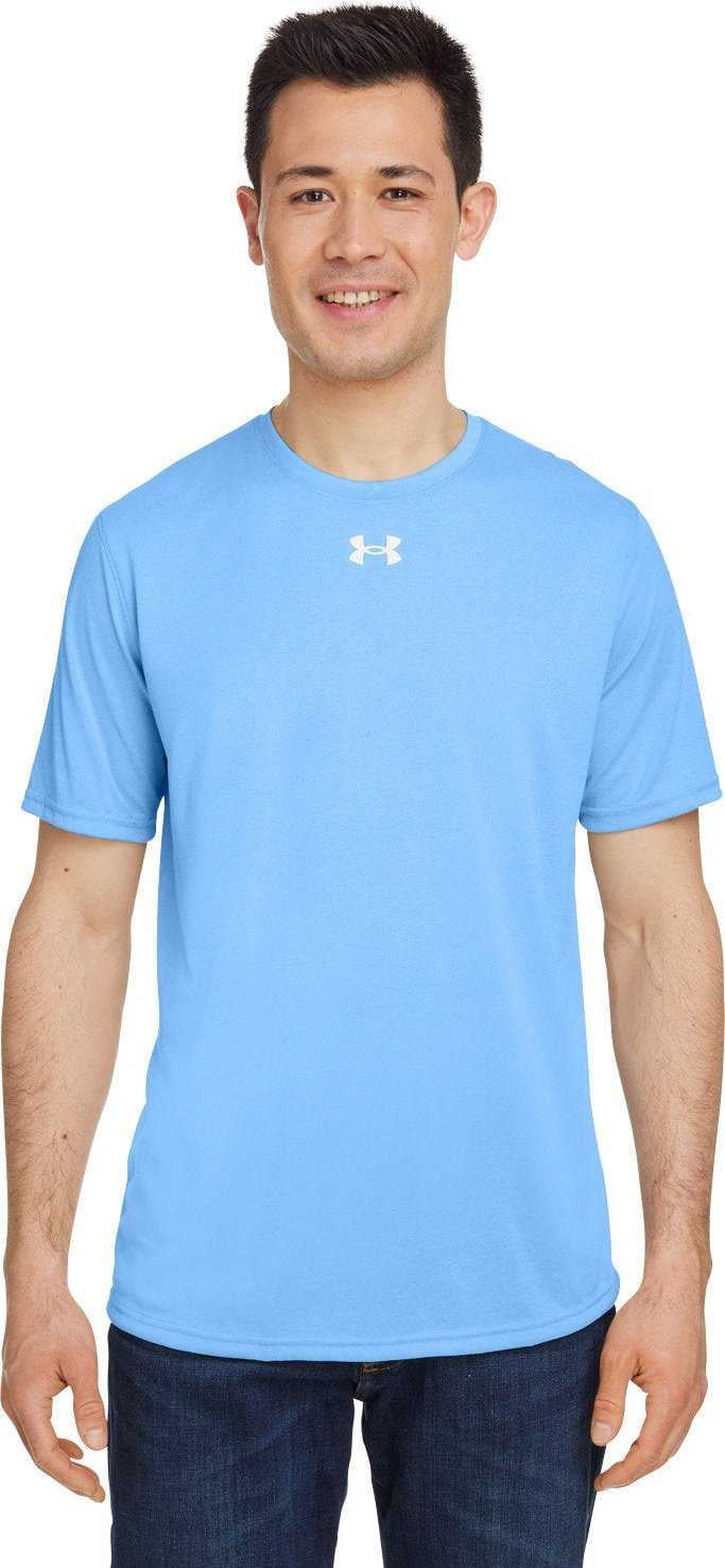 Under Armour 1376842 Men's Team Tech T-Shirt - Carolina Blue White ...