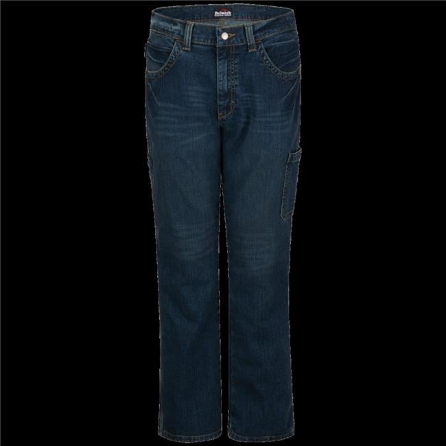 Bulwark PSJ6SD-33-36 Mens Stretch Dungaree Pant, Sanded Denim - Size 33 ...