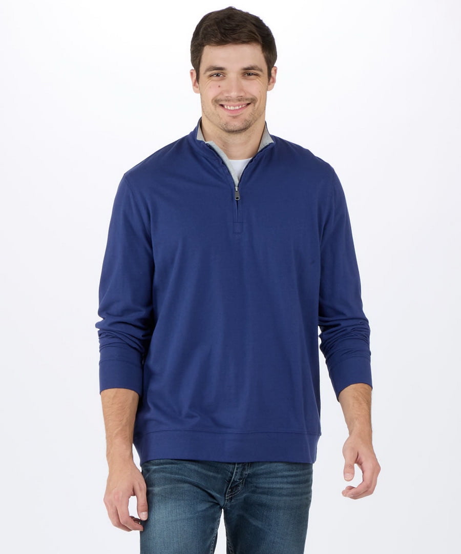 Boxercraft BM5205 Men's Alumni Qtr Zip-Navy-2XL - Walmart.com