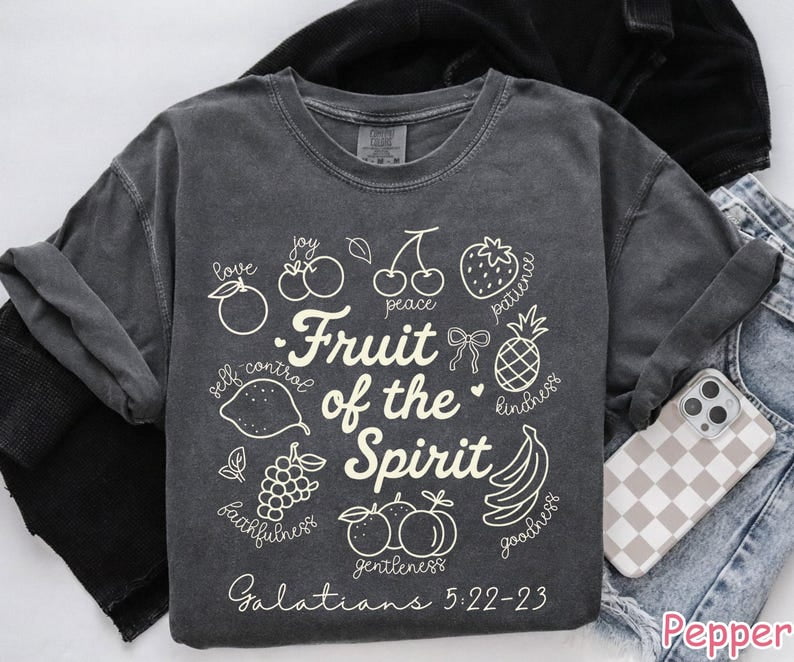 Fruit of the Spirit Bible Verse Shirt, Boho Christian Shirt, Religious Jesus Faith Tee - Walmart.com