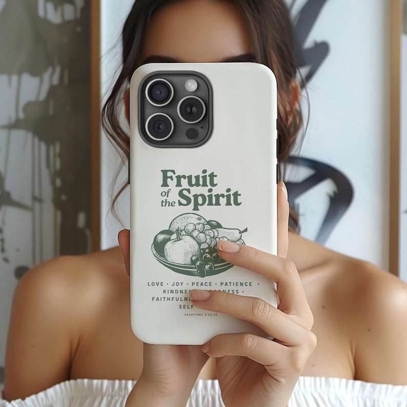 Fruit of the Spirit Case for iPhone 16/15/14/13/12 Pro Max, Christian ...