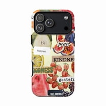 Berry Pattern Phone Case, Watercolor Fruit Design with Cherries ...