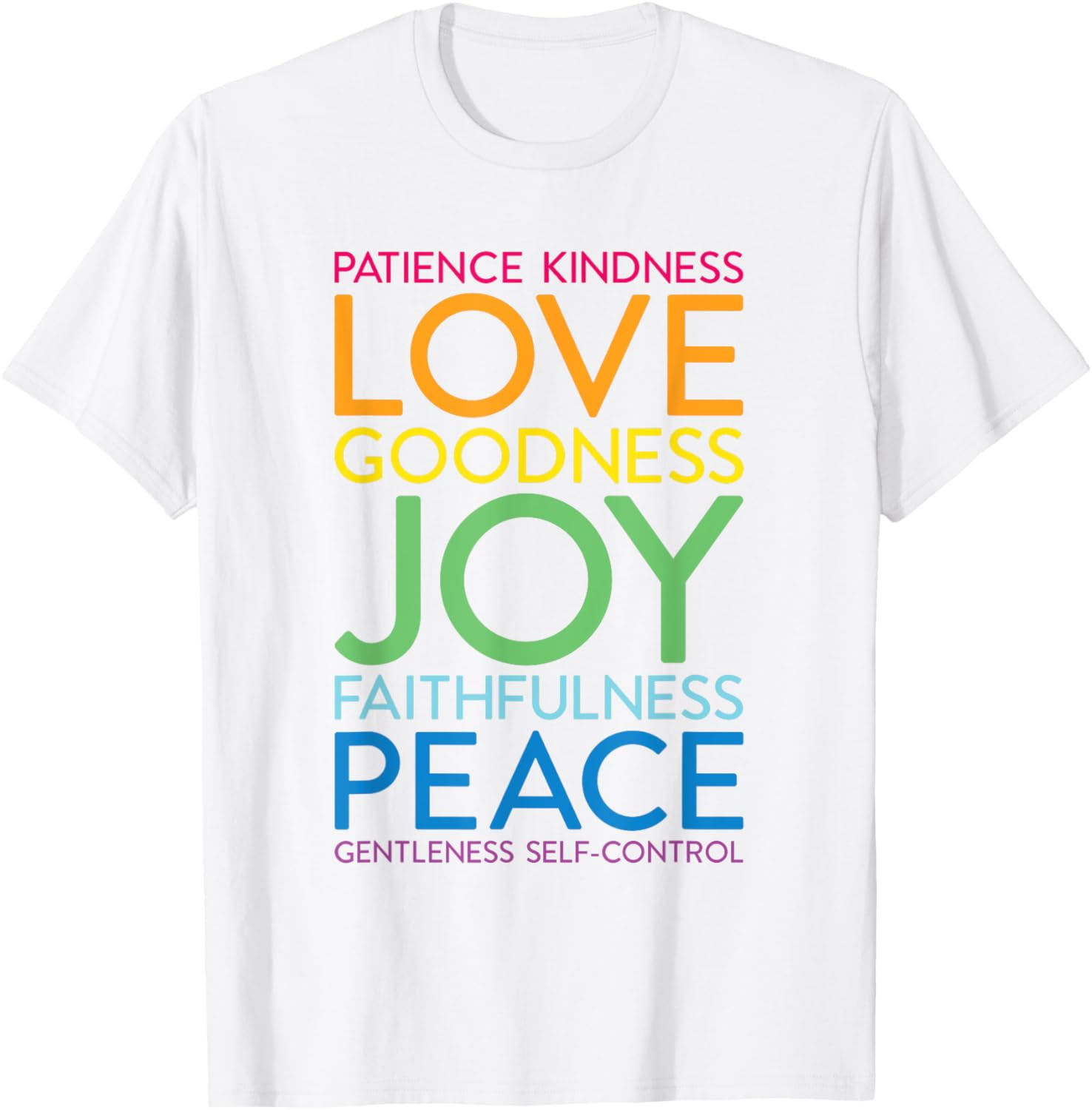 Fruit of the Spirit Love Joy Peace Christian Bible Verse T-Shirt ...