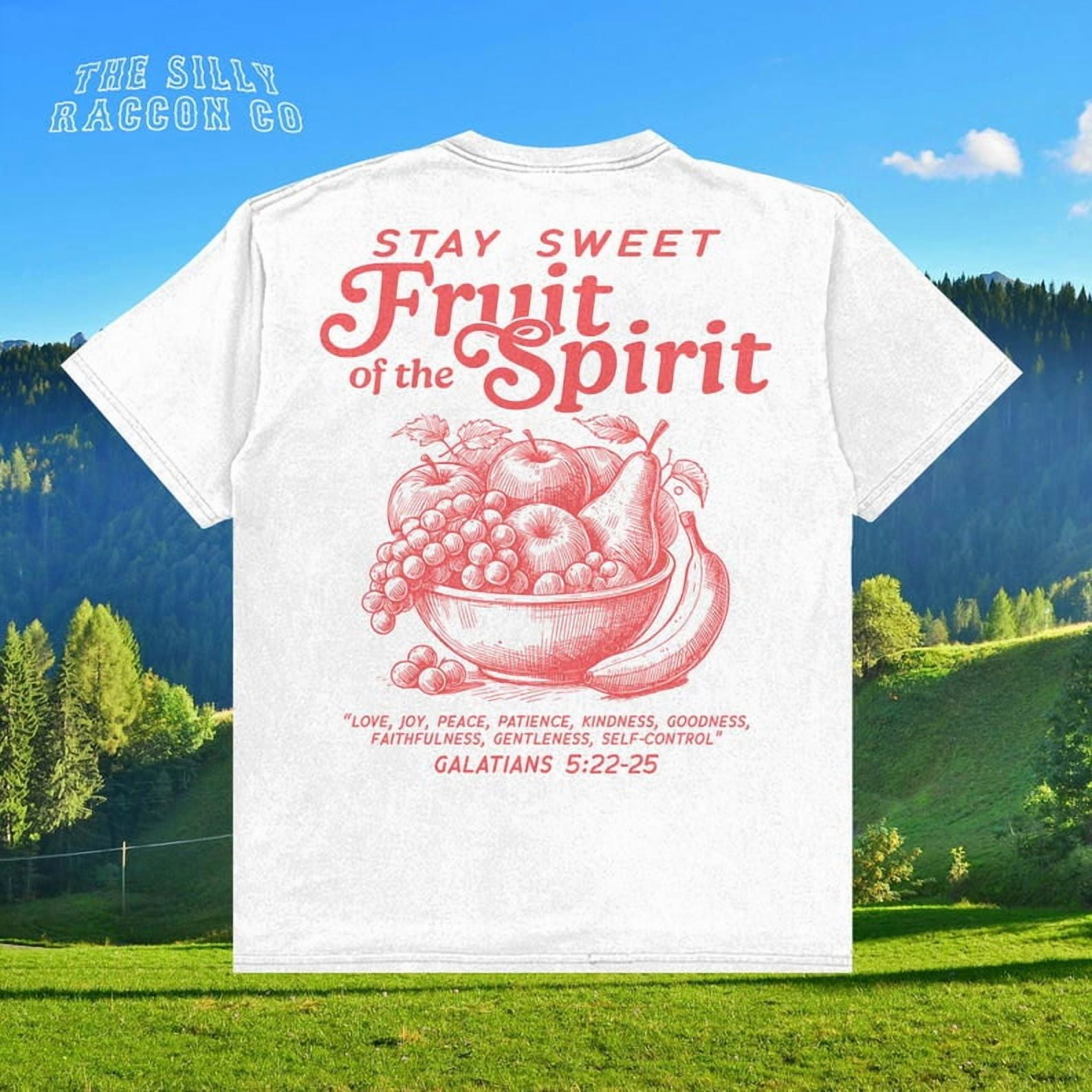 Fruit of the Spirit Shirt, Christian T-shirt for Women Men, Vintage Faith Apparel, Bible Verse ...