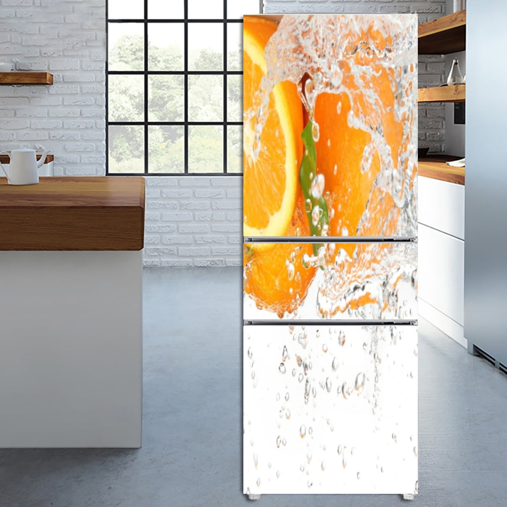 Fruit pattern self-adhesive refrigerator sticker decorative pattern ...