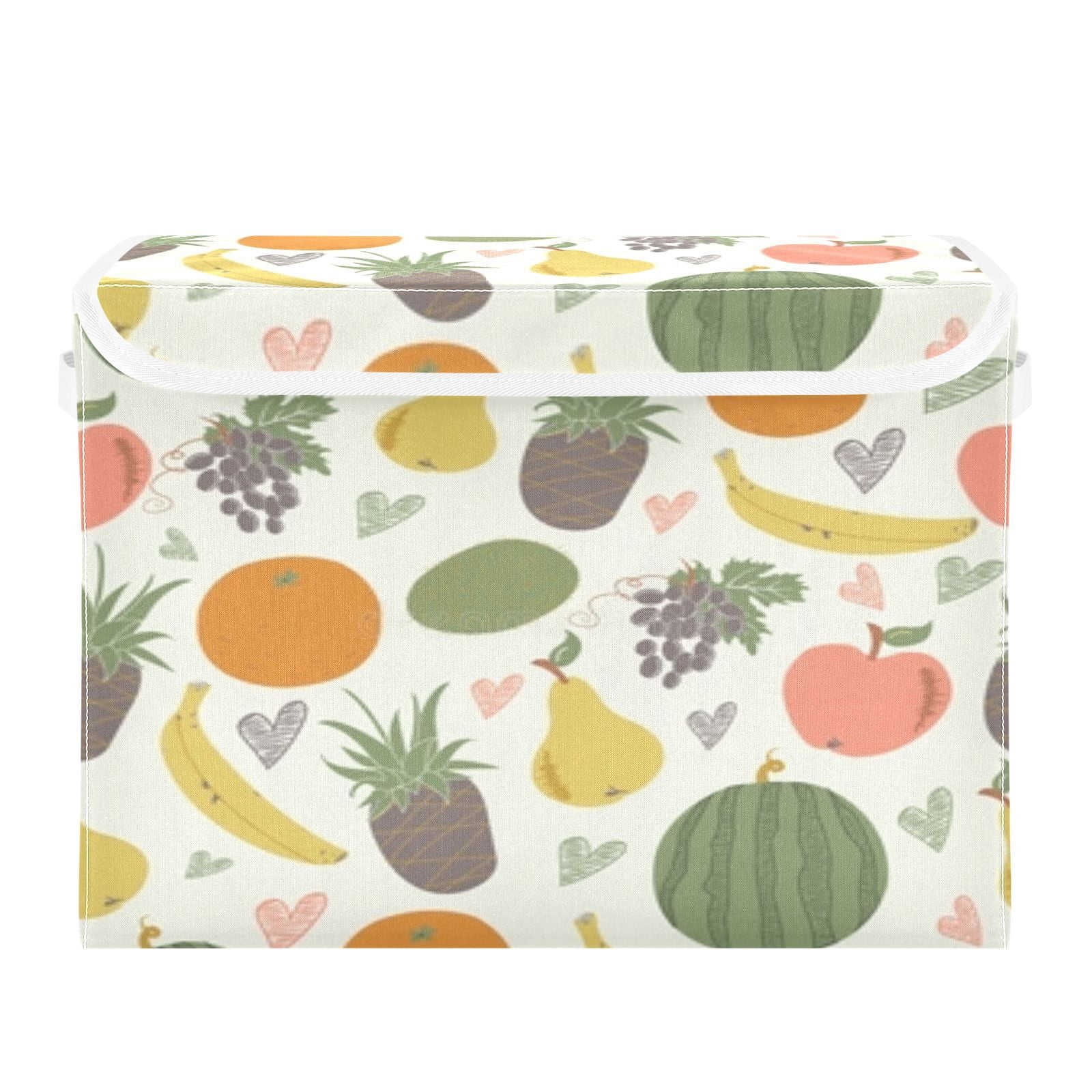 Fruit pattern sweet hearts cute Storage Bins, Foldable Cloth Basket ...