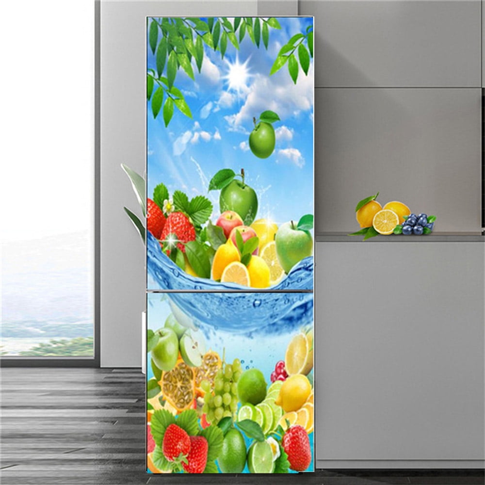 Fruit refrigerator stickers Refrigerator door stickers Cover vegetable ...