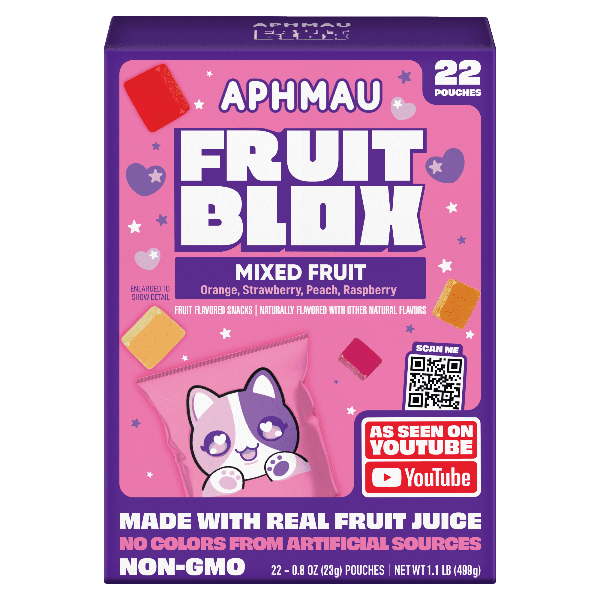FruitBlox Vegan Mixed Fruit Snacks 22 Pouches with Real Fruit Juice ...