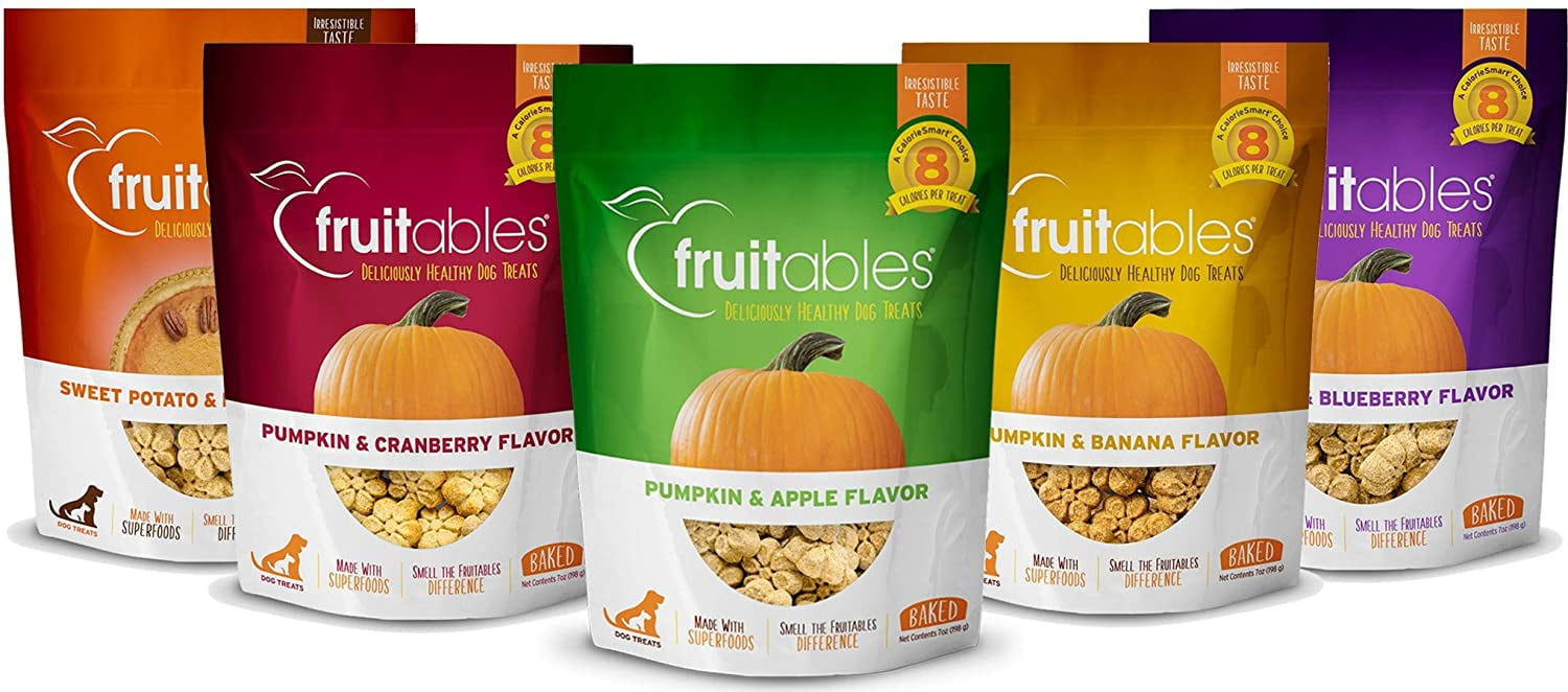 Fruitables Dog Treats, Baked Pumpkin, Sweet Potato, Banana & Blueberry ...