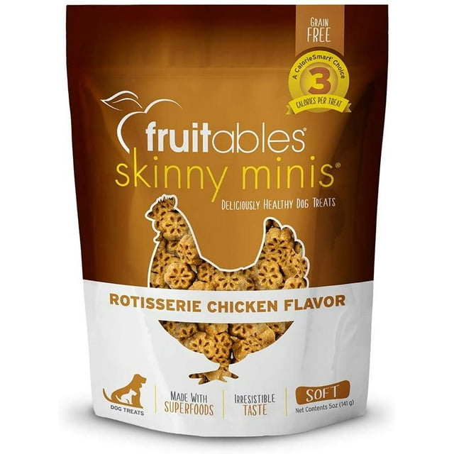Fruitables Skinny Minis Rotisserie Chicken Soft Dog Treats 5oz ...