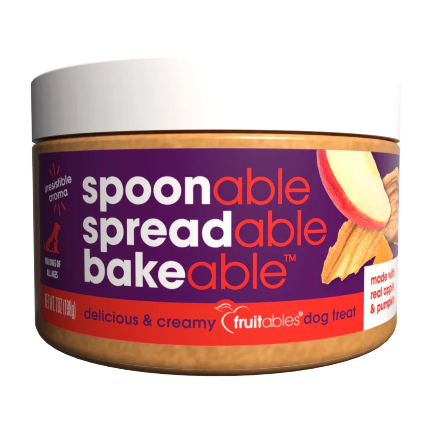 Fruitables Spreadables Creamy Dog Treat Real Apple and Pumpkin, 1ea/7 ...