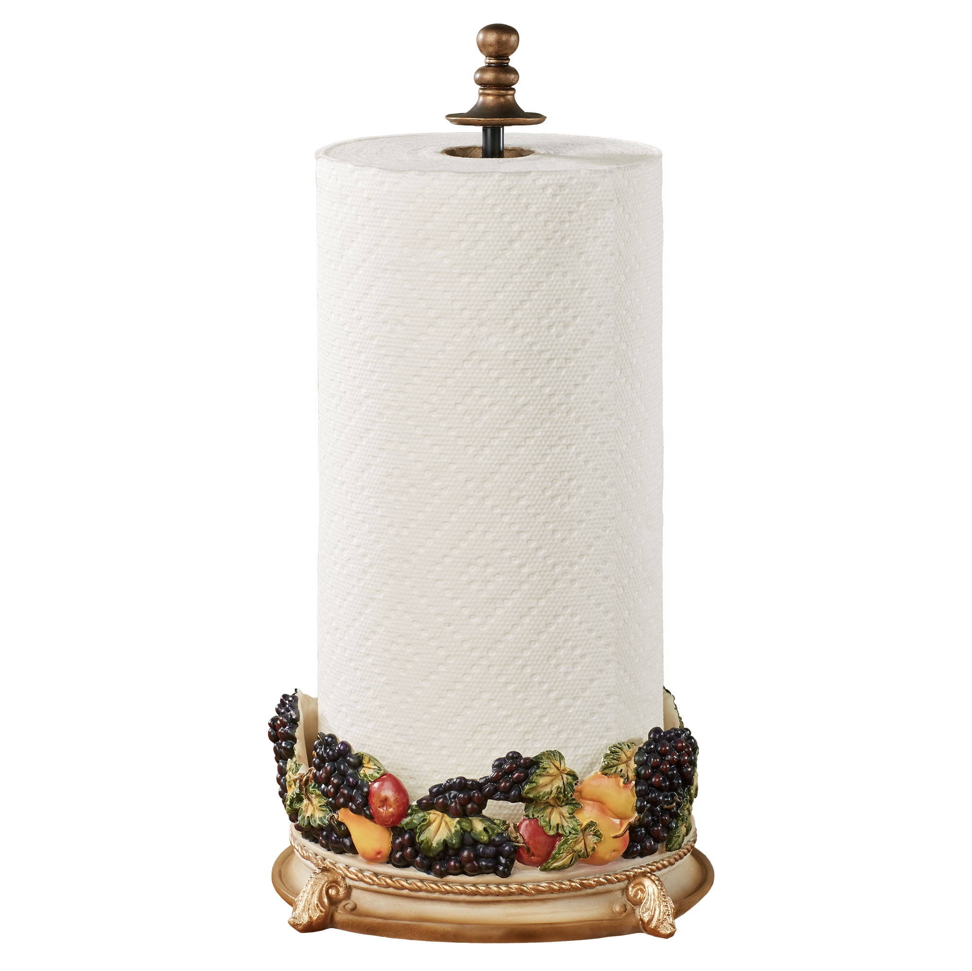 Fruitful Bounty Antique Beige Traditional Countertop Paper Towel Holder ...