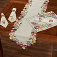 Fruitful Embroidered Oatmeal Dining Table Linens Table Runner 14 x 72 ...