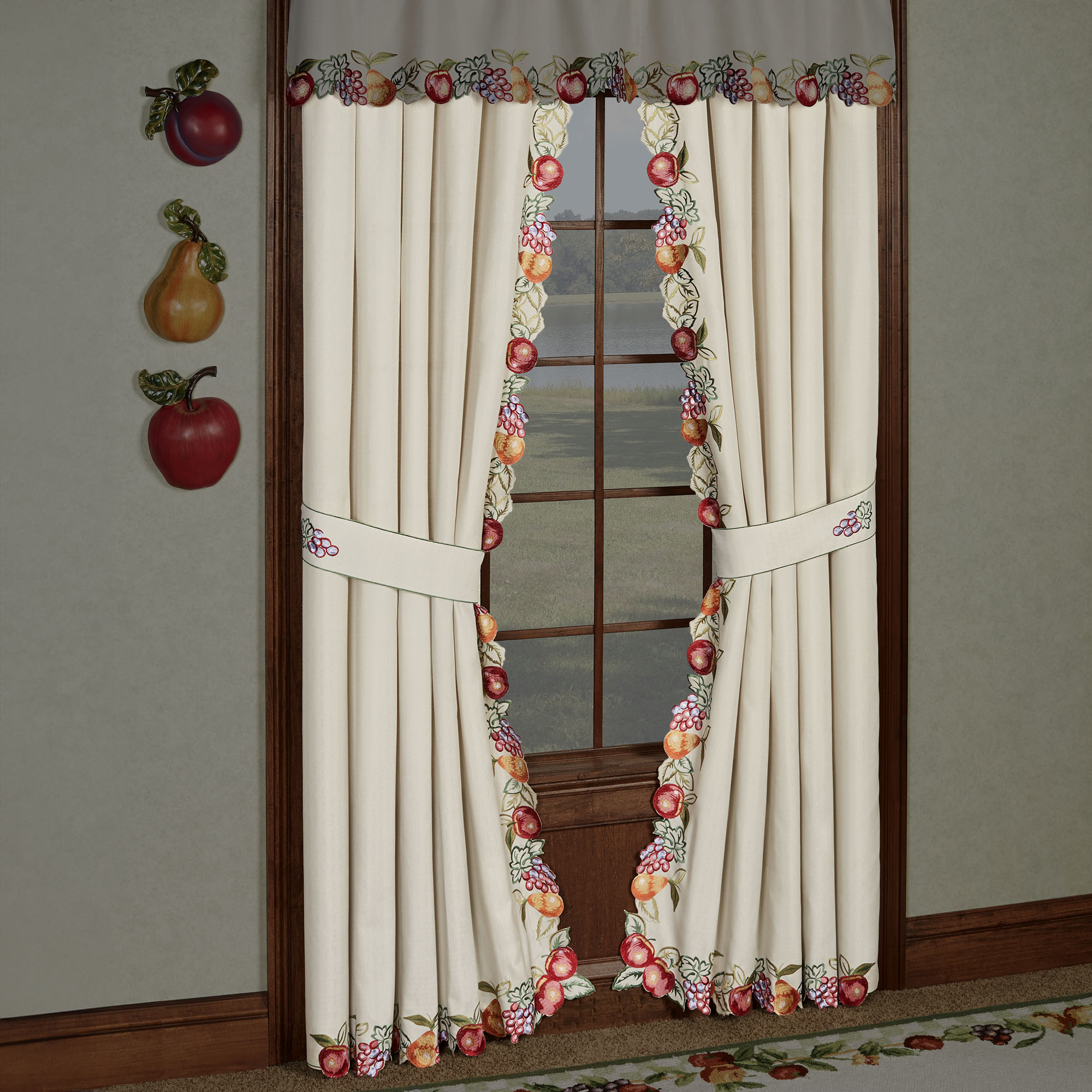 Mainstays Fretwork Window Curtain Panel Pair, 60" x 84", Clay - Walmart.com