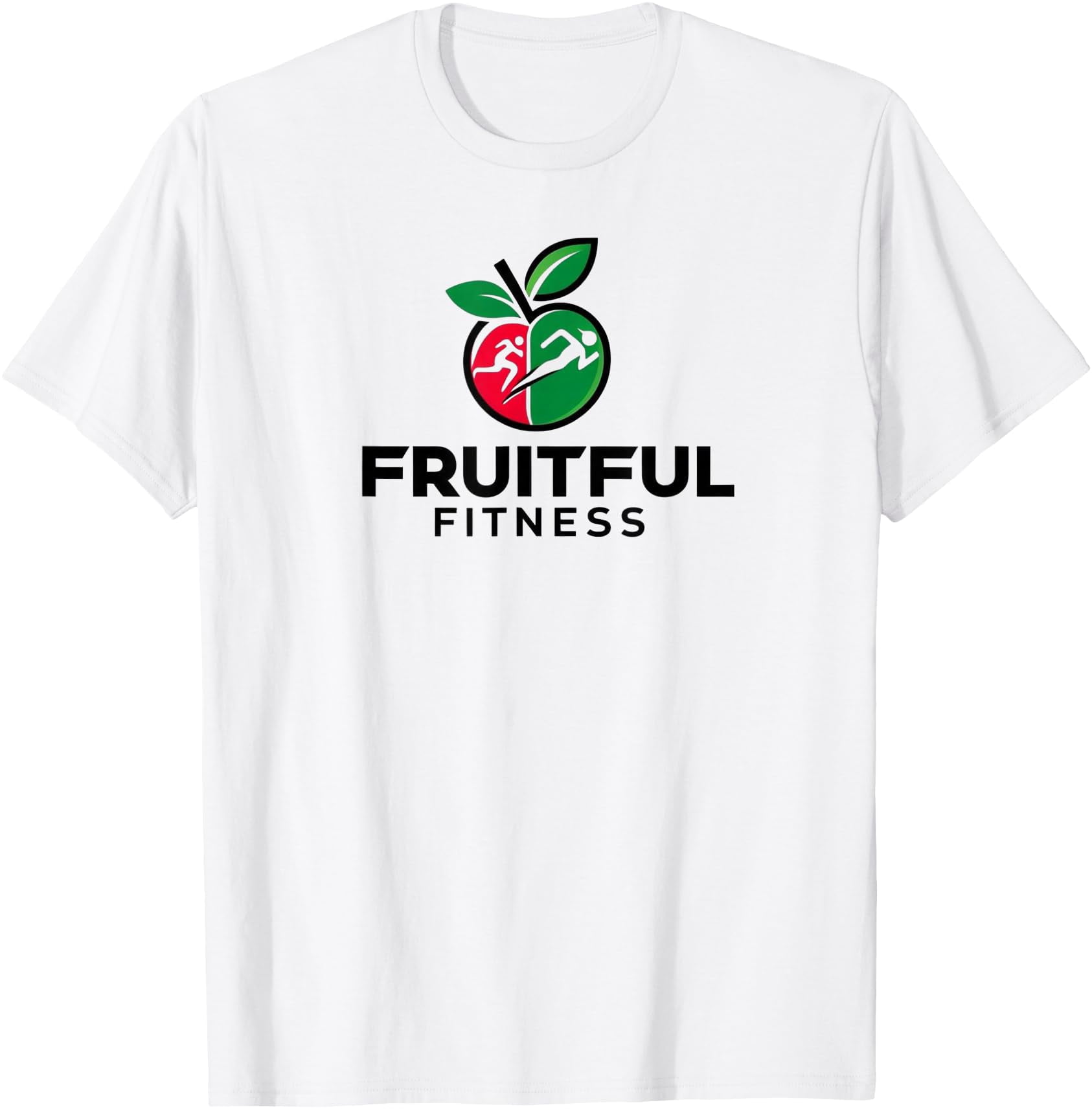 Fruitful Fitness T-Shirt for Men & Women, Dynamic Red & Green Apple ...