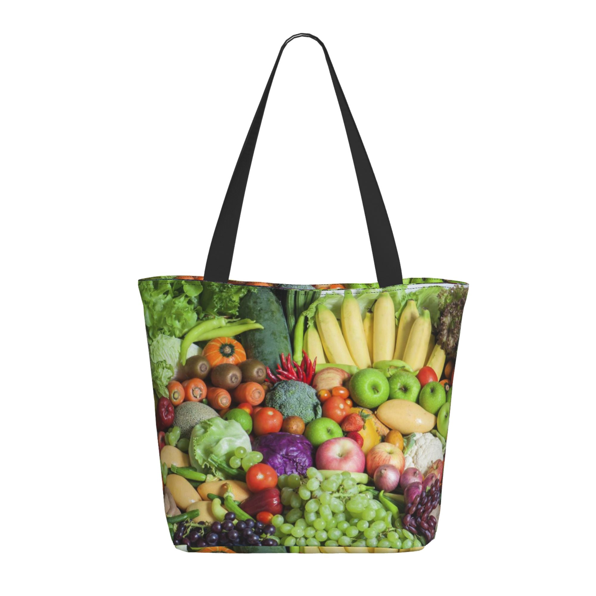 Fruits And Vegetables Bag Pattern For Women Gift Tote Bag For Vacation ...