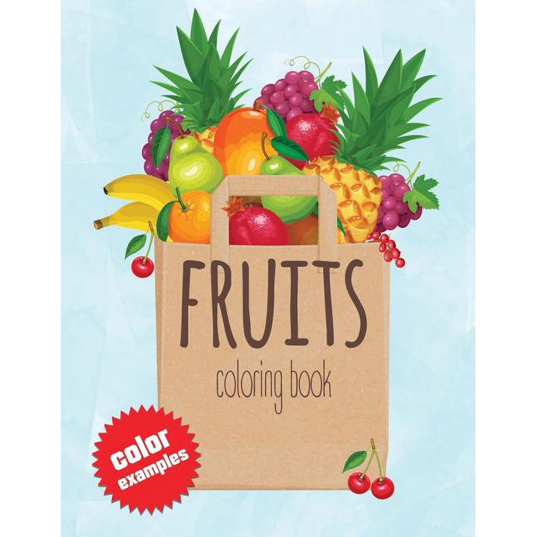 easy coloring pages for kids fruits