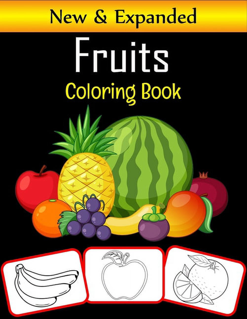Fruits Coloring Book: Let's Learn Fruits Name and Their Color (Premium ...