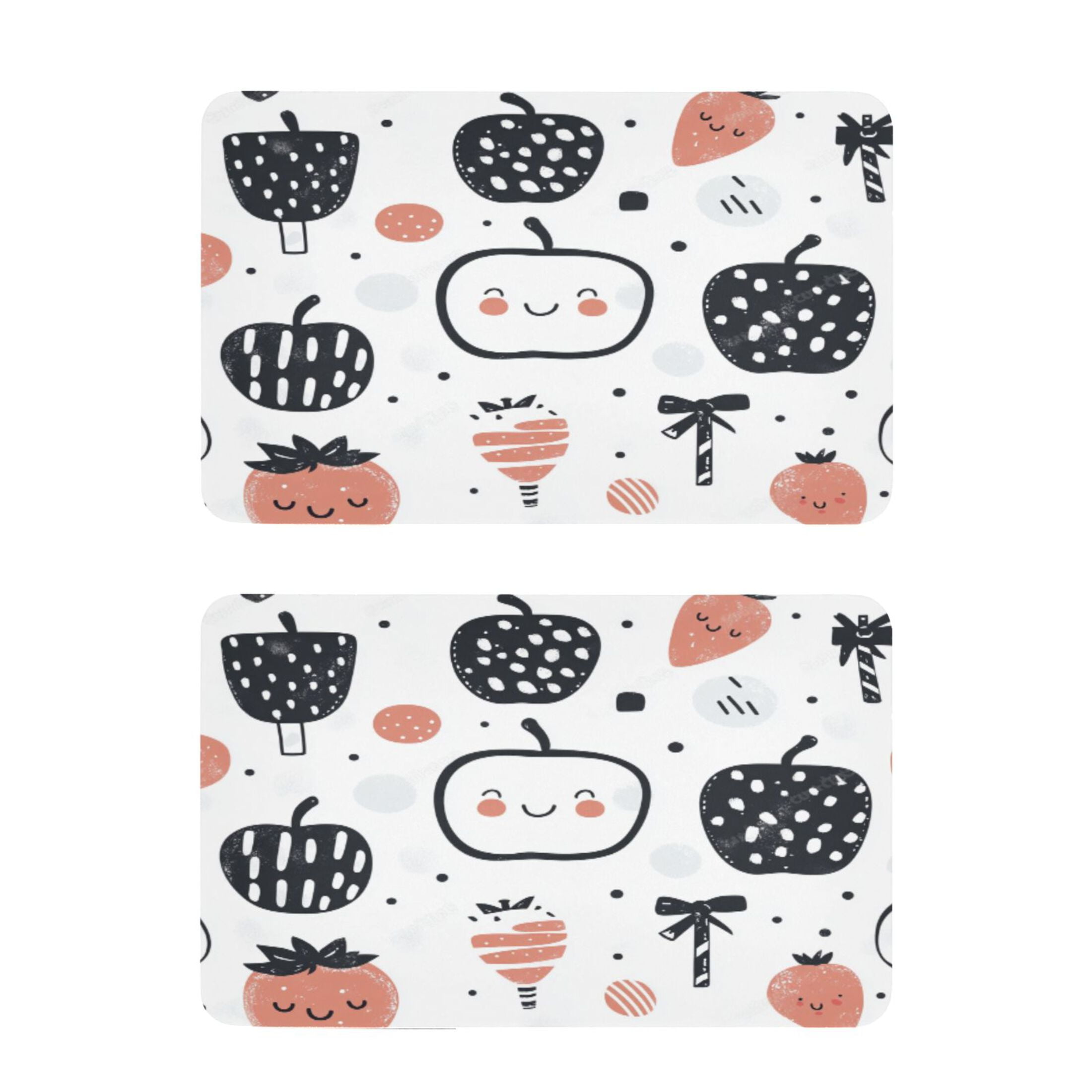 Fruits Cute Pattern Design 2 Pack 4x2.5 Inch Magnetic Stickers Thick ...