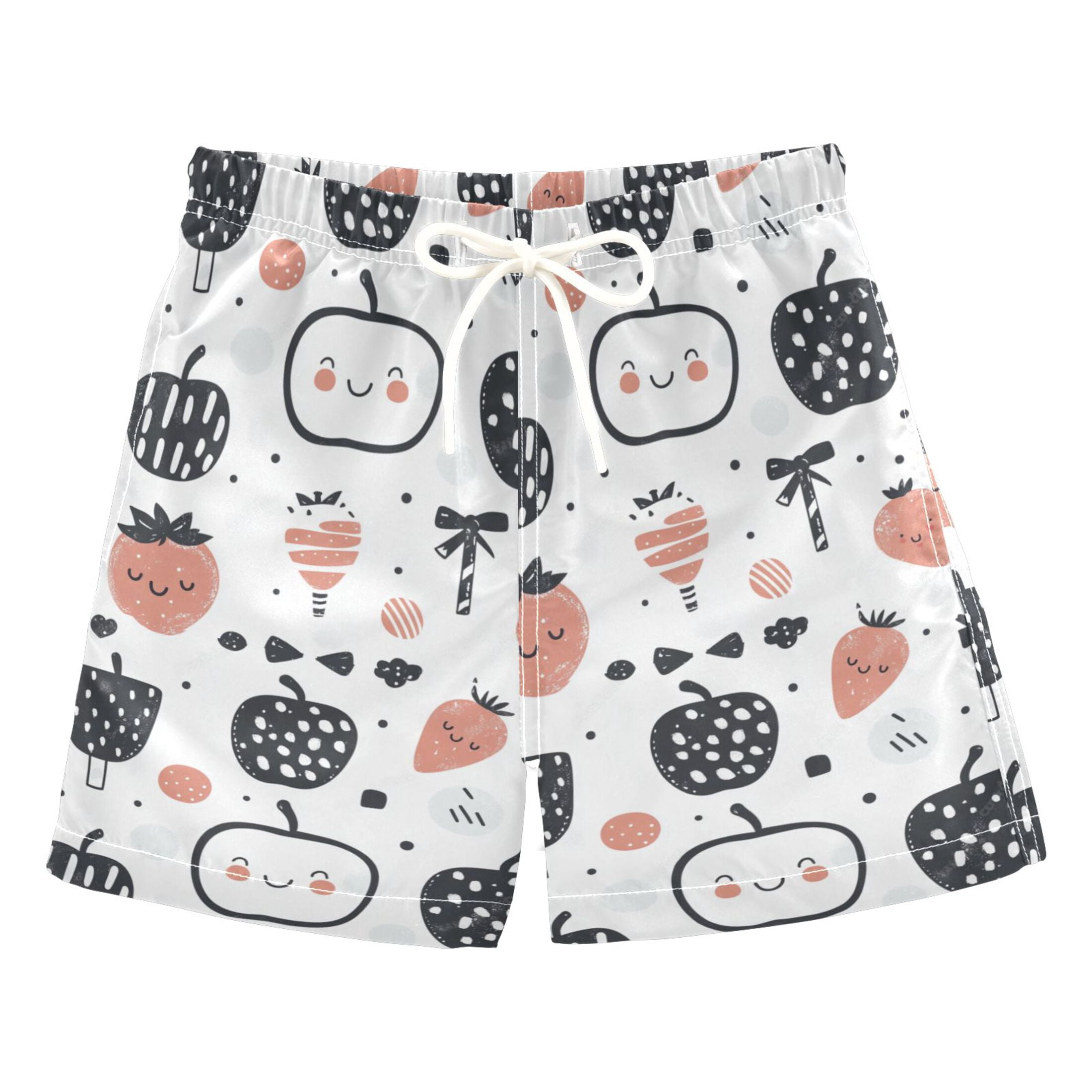 Fruits Cute Pattern Design Swim Trunks Quick Dry Beach Pool Board ...