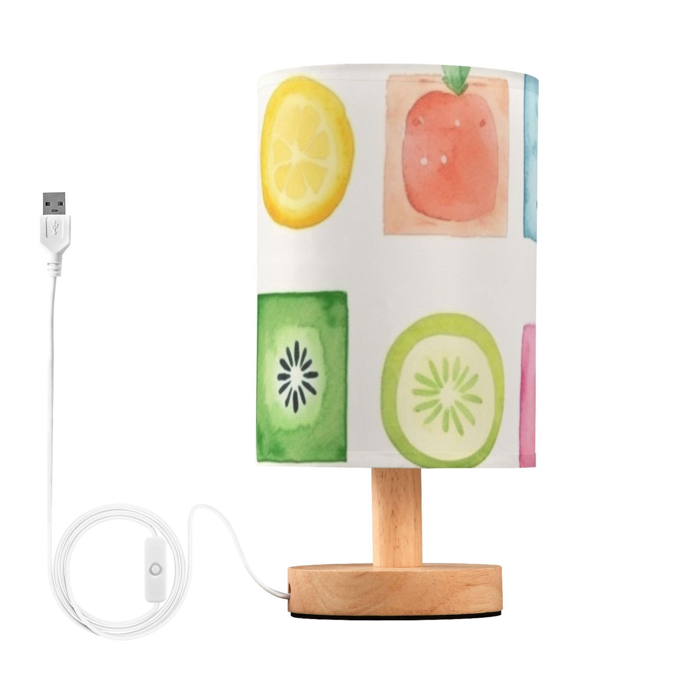 Fruits Different Bedside Table Lamp LED Warm Lights with USB Charging ...