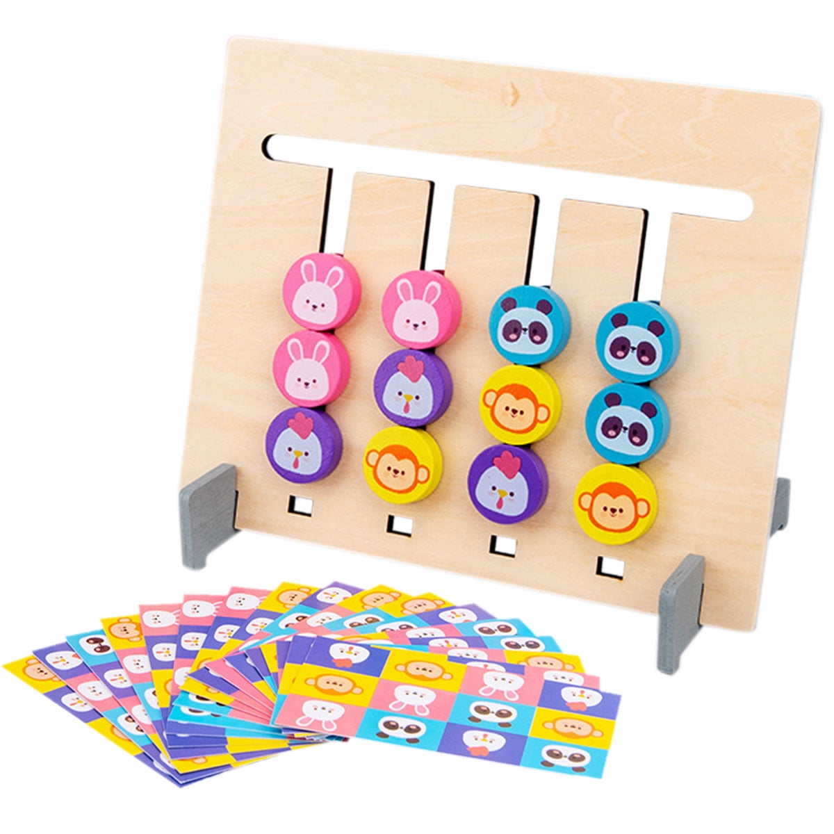 Fruits Double-sided Matching Game Early Educational Wooden Montessori ...