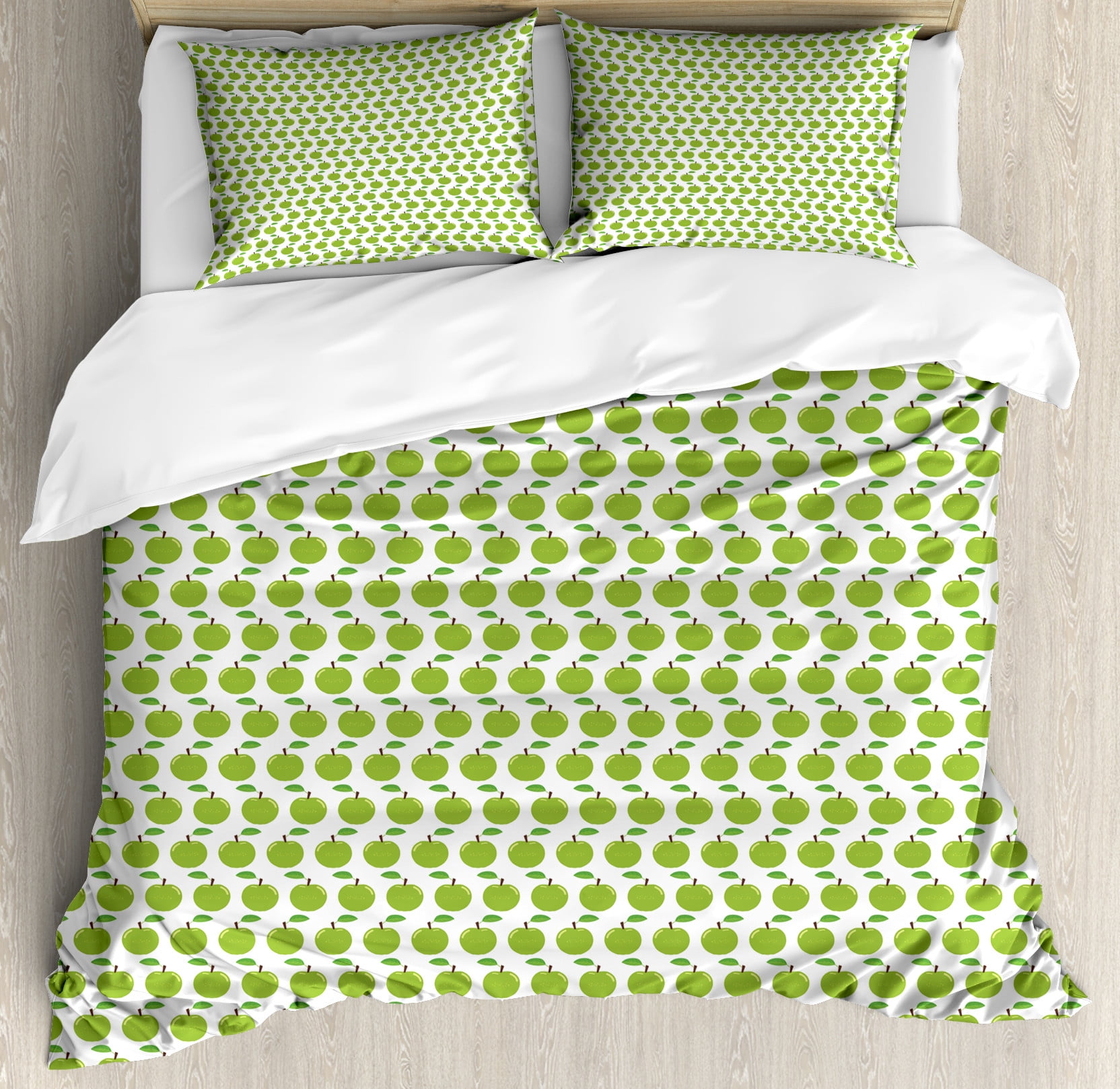 Fruits Duvet Cover Set, Pattern of Repetitive Juicy Fruit Healthy ...