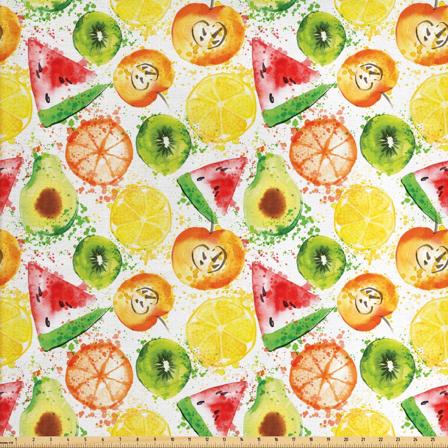 Ambesonne Fruits Fabric by the Yard Upholstery, Paintbrush Plants, 10 ...