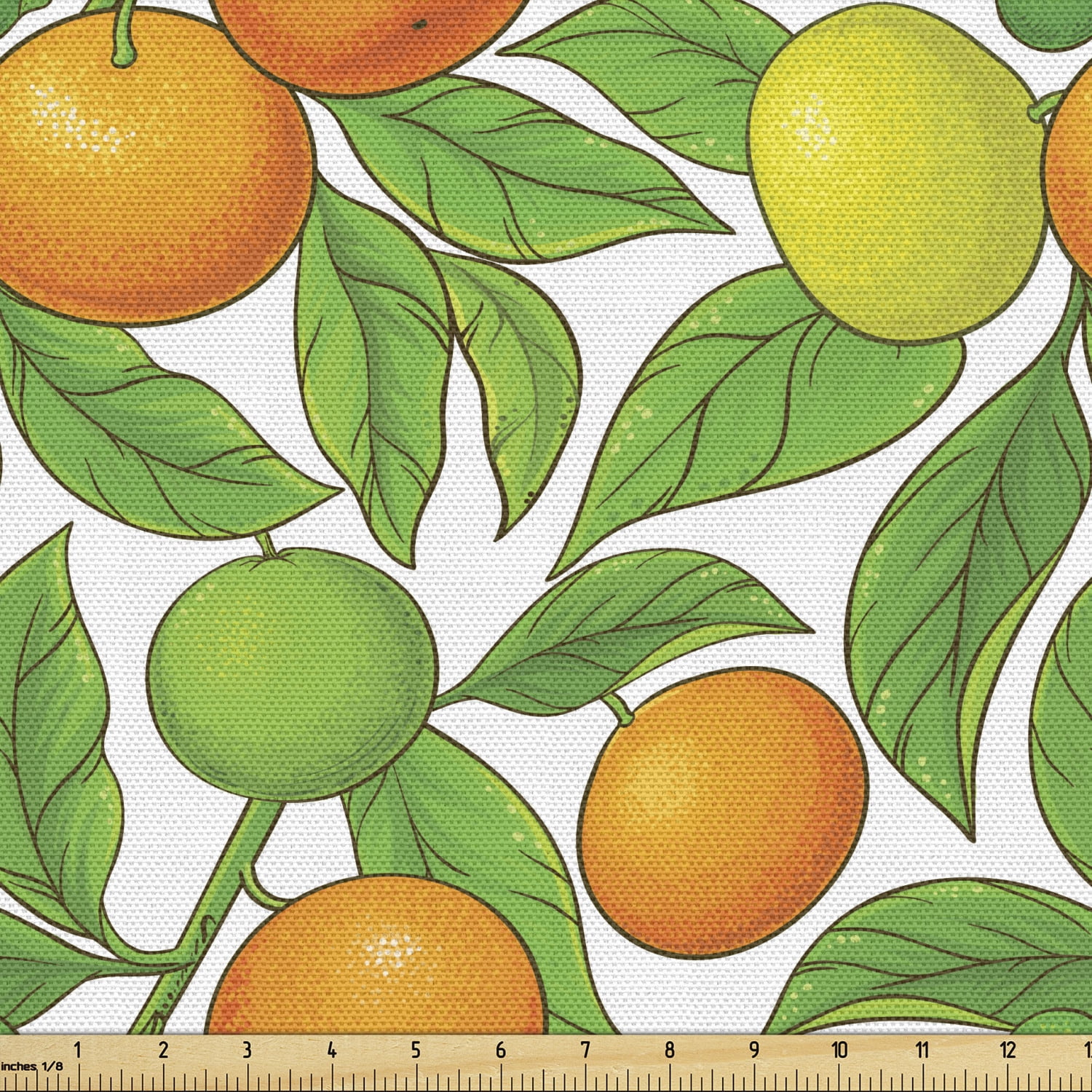 Ambesonne Fruits Fabric by the Yard Upholstery, Seasonal Citrus ...
