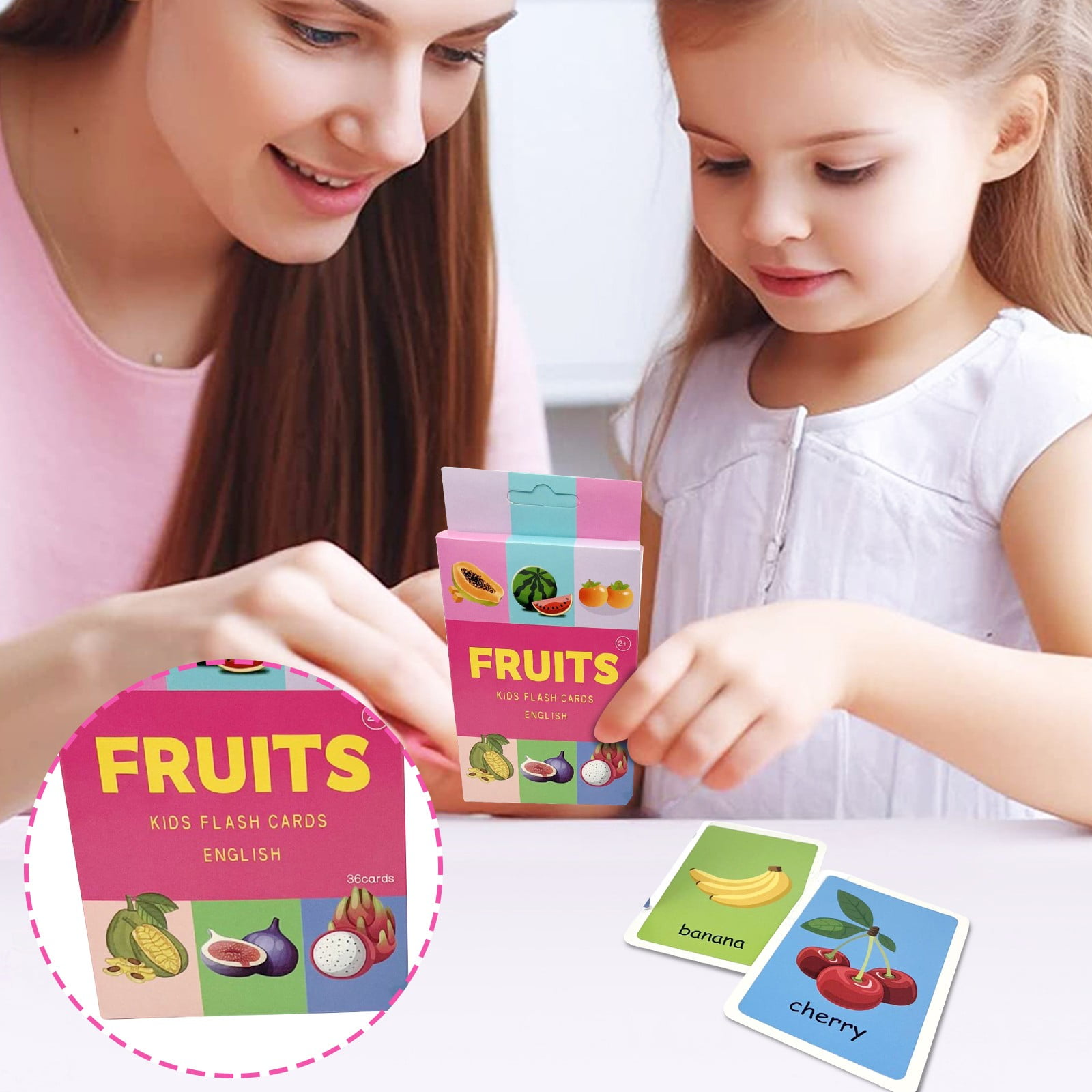 Fruits Flash Cards, 36 Cards, Small Boxes for Toddlers, FlashCards ...