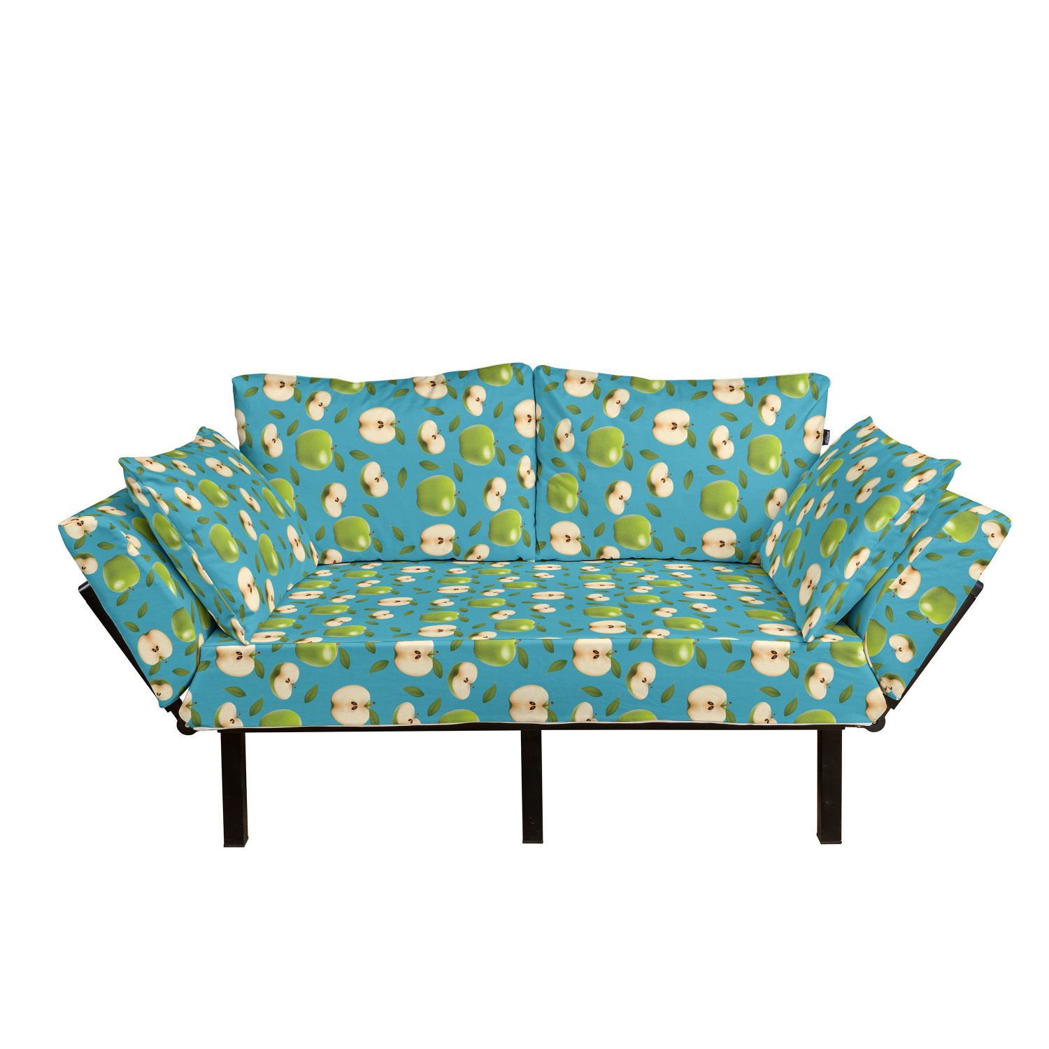 Fruits Futon Couch, Fresh Granny Smith Apples Raw Fruit Ornamental ...