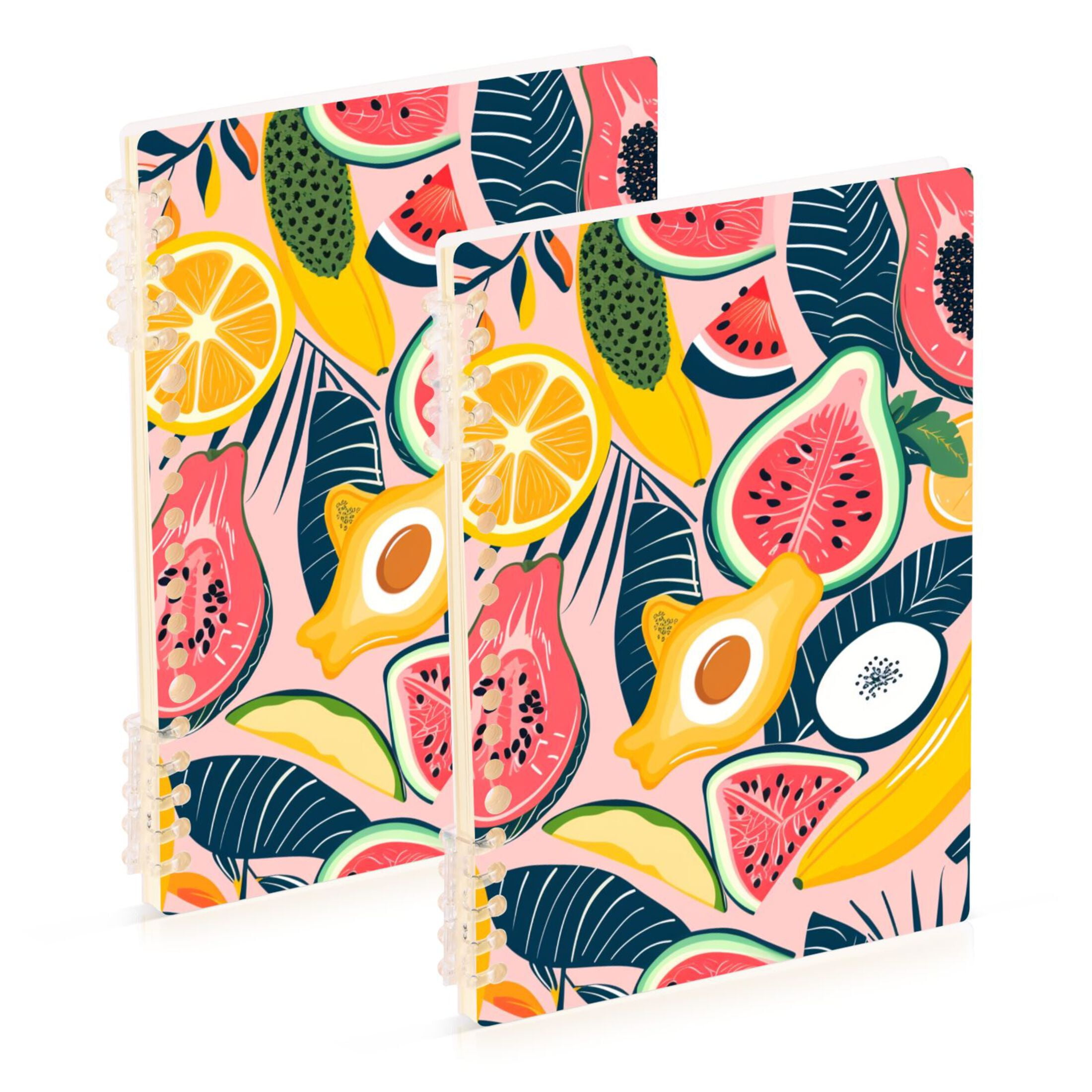 Fruits Leaves Ring Binder Notebook Journey Note Diary College Ruled ...