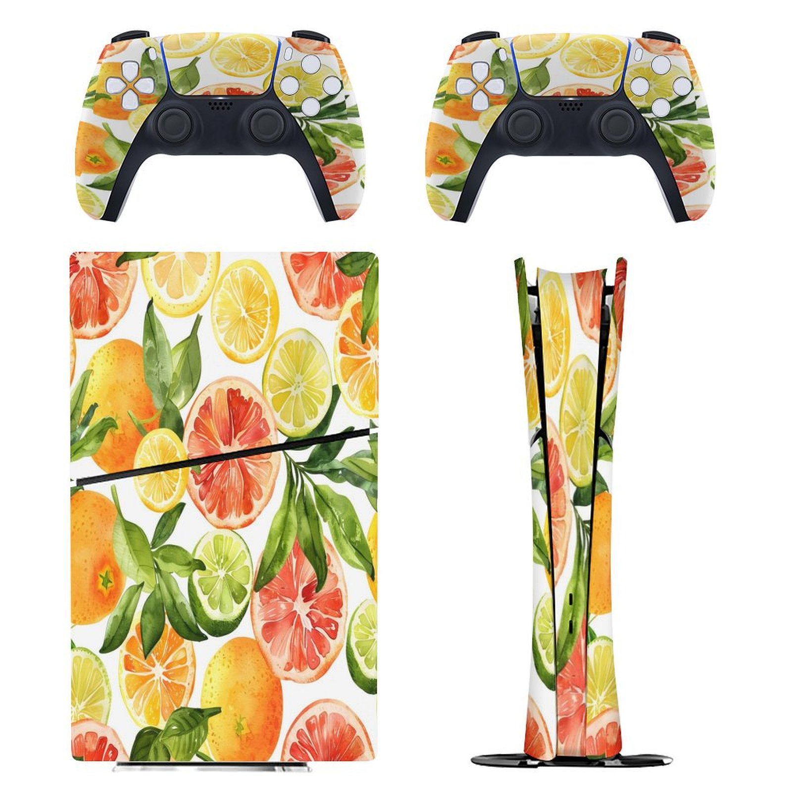 Fruits, Oranges，yellow PS5/PS5 Slim Digital Disc Skin Sticker For ...