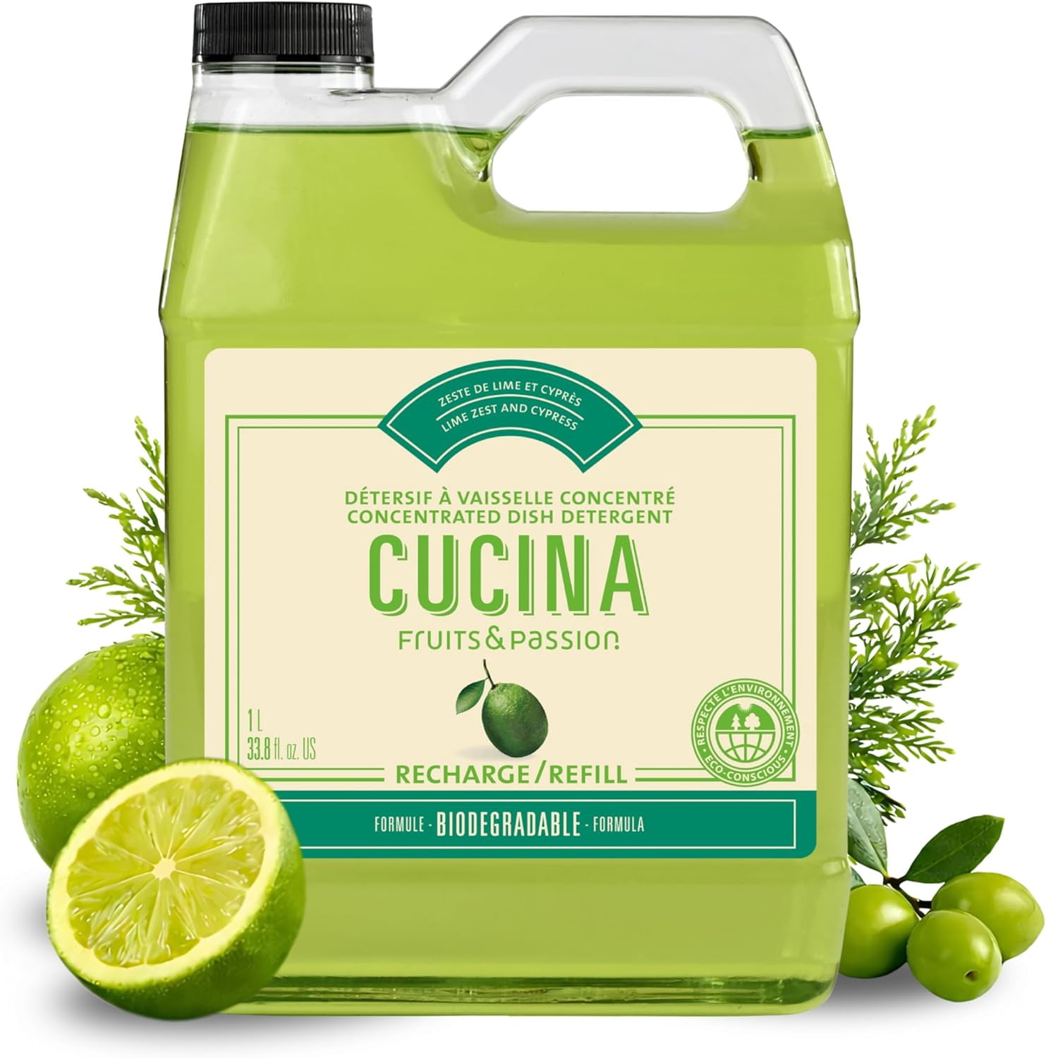 Fruits & Passion Concentrated Dish Soap Refill, Lime Zest & Cypress ...