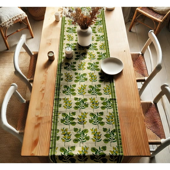 Fruits Pattern Cotton Table Runner by Vargottam - 14 Inch Wide Premium ...