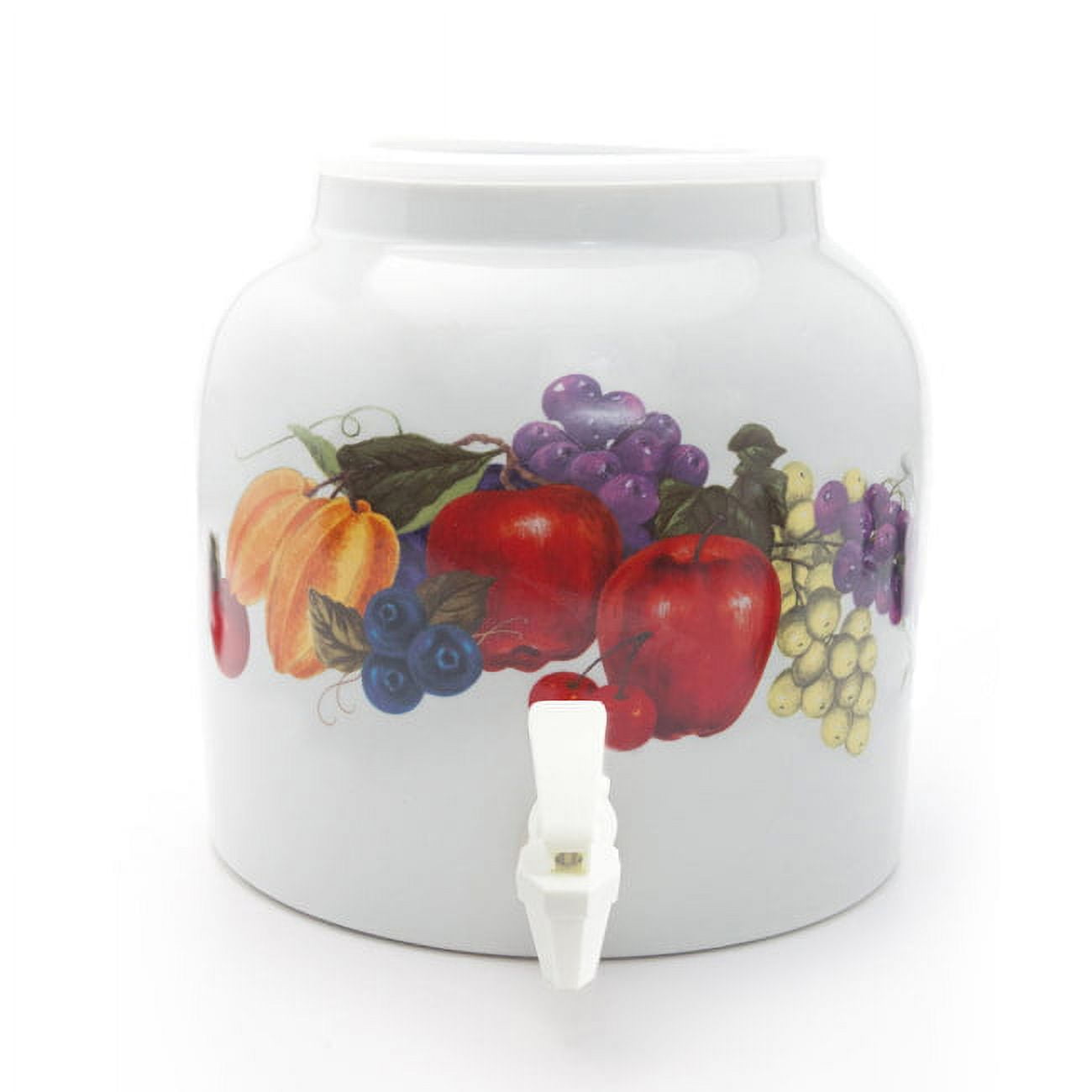 Fruits Porcelain Water Beverage Dispenser Crock - 2.2 Gallons | Lead ...