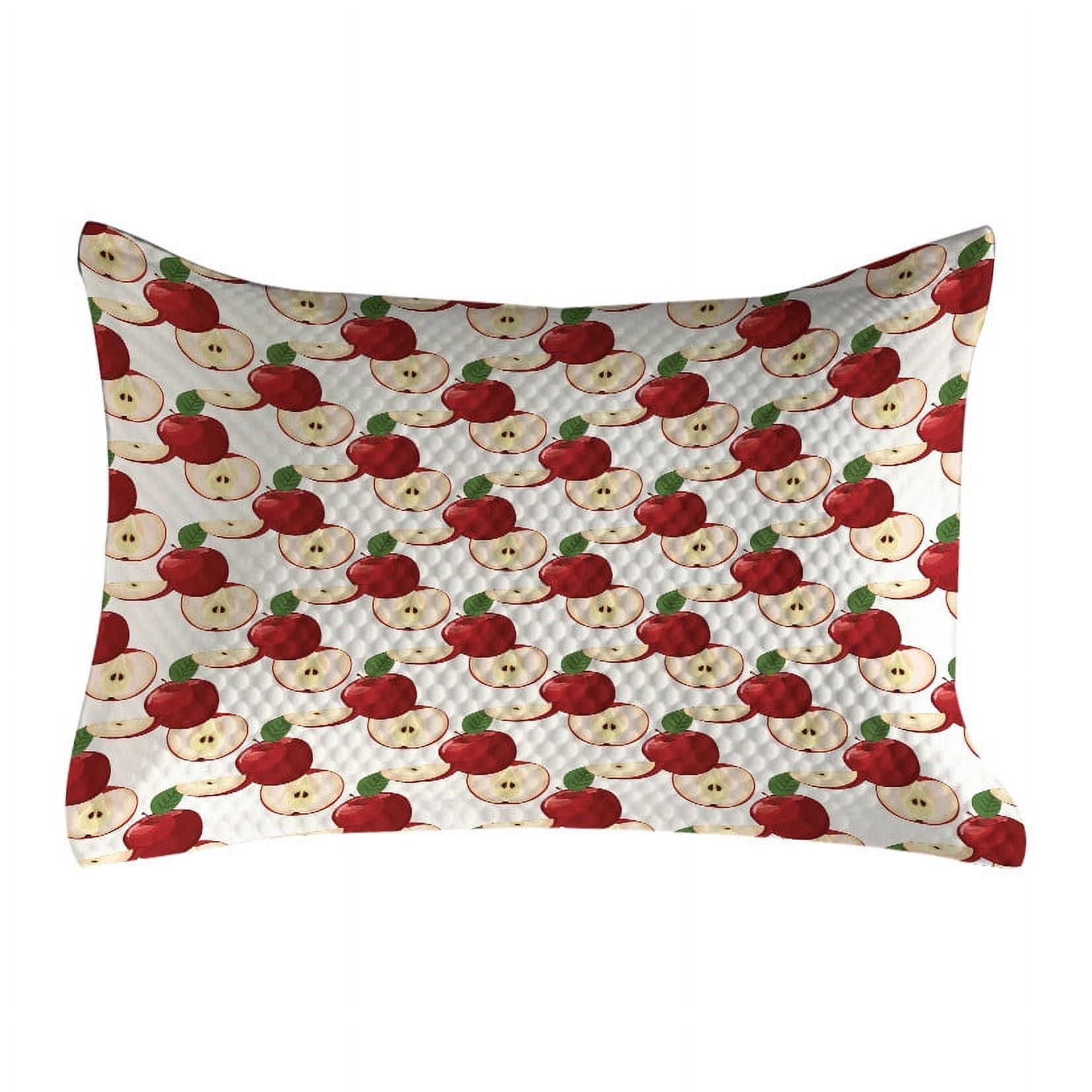 Fruits Quilted Pillowcover, Retro Harvest Yield with Different Types of ...